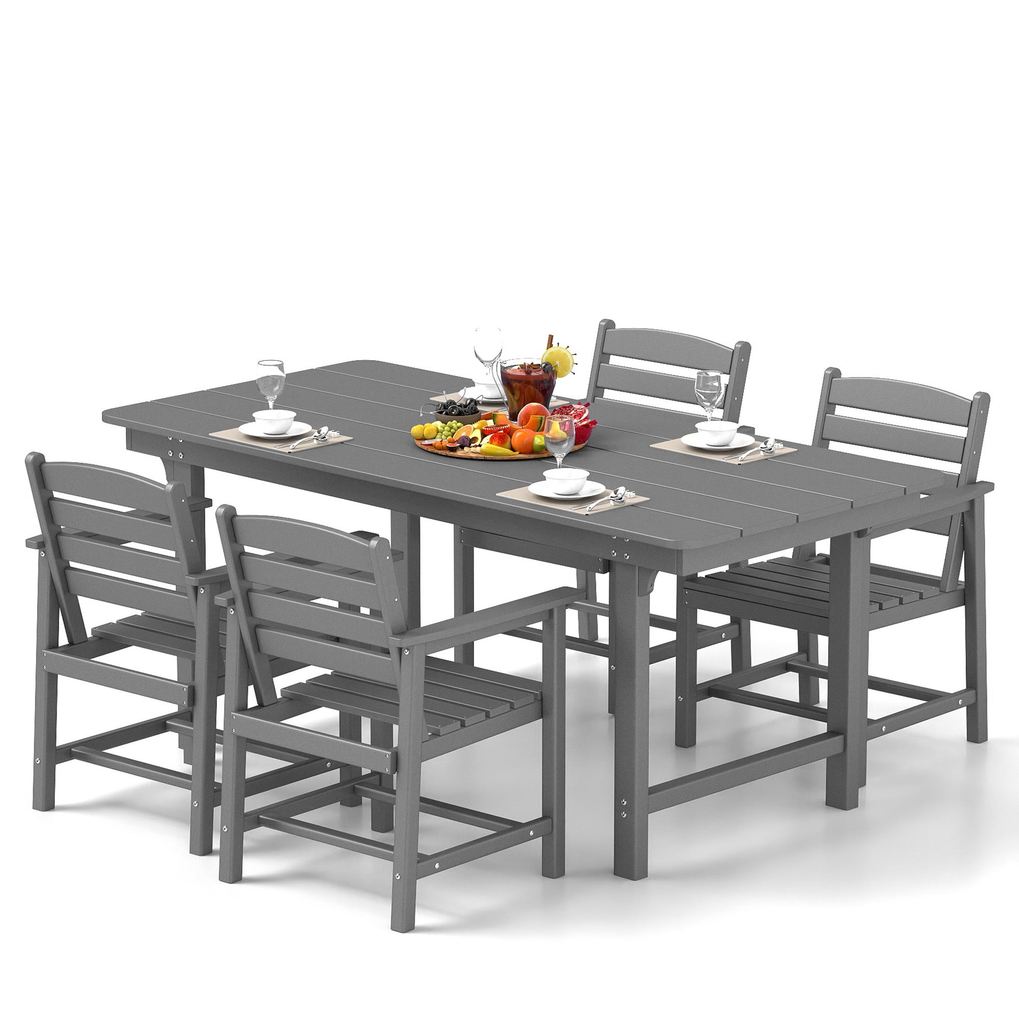 HDPE Patio Dining Table Set | Outdoor Dining Sets | Foowin Outdoor Table